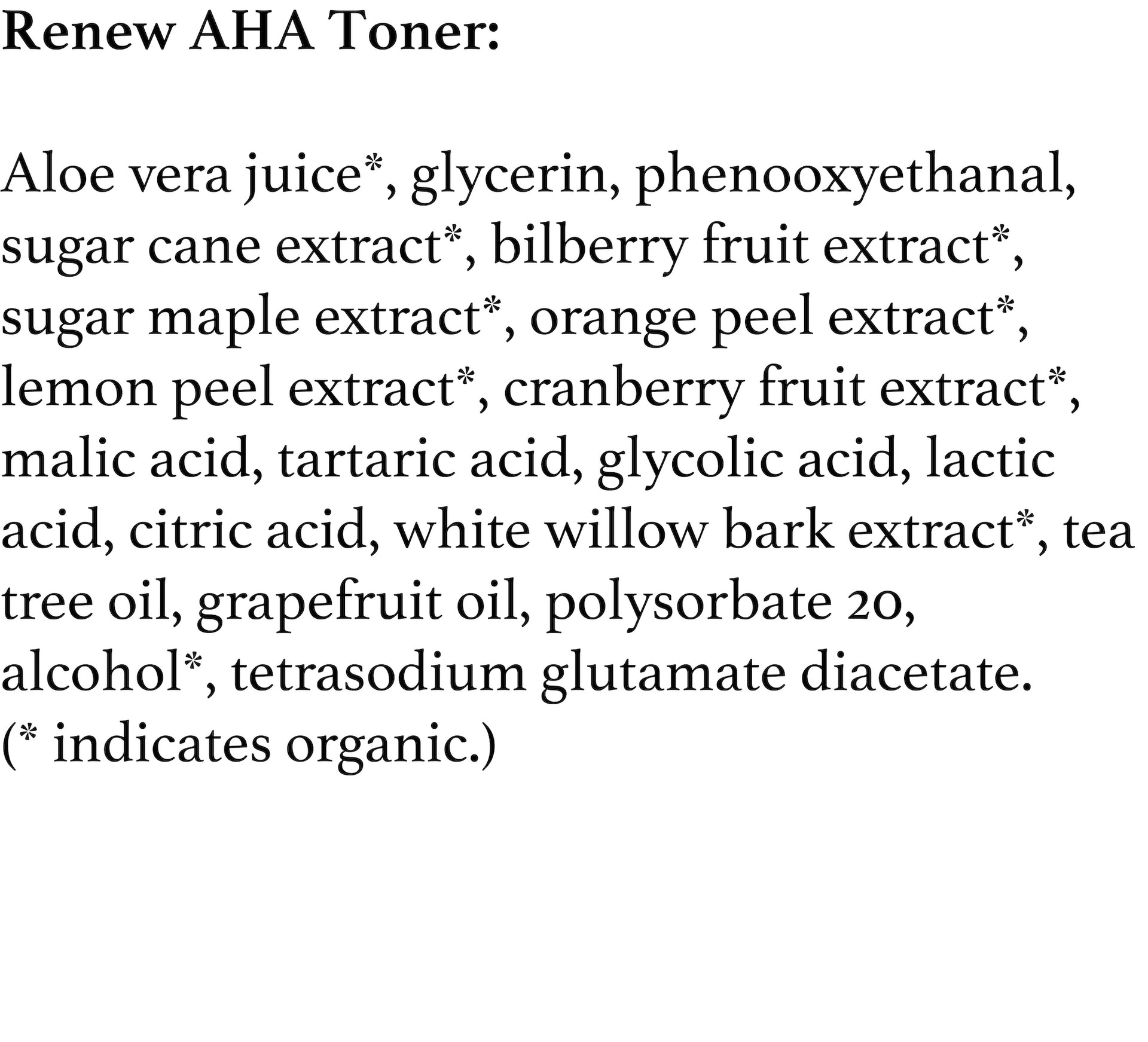 Renew, AHA Toner - 8 oz – Diane Higgins Skincare